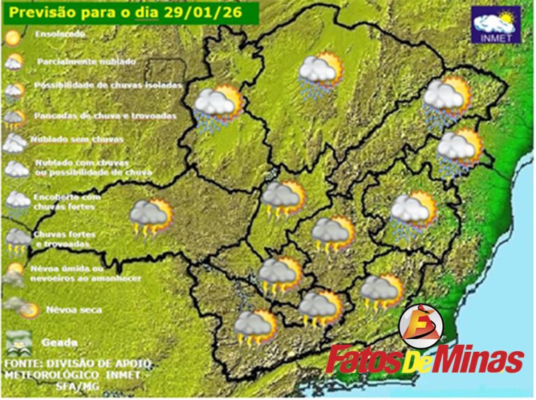 PREVISÃO DO TEMPO Confira a previsão do tempo em Minas Gerais para ...